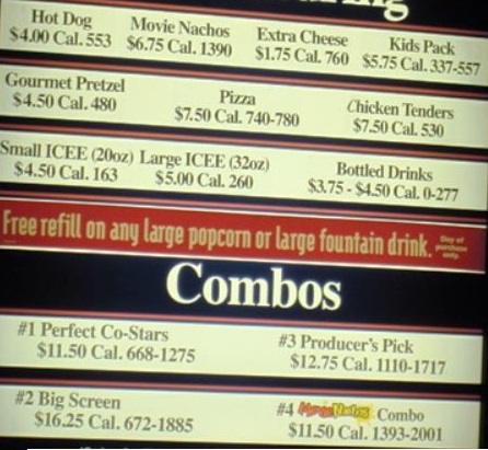I worked at AMC as a teenager. Did we have names for the combos, such ...