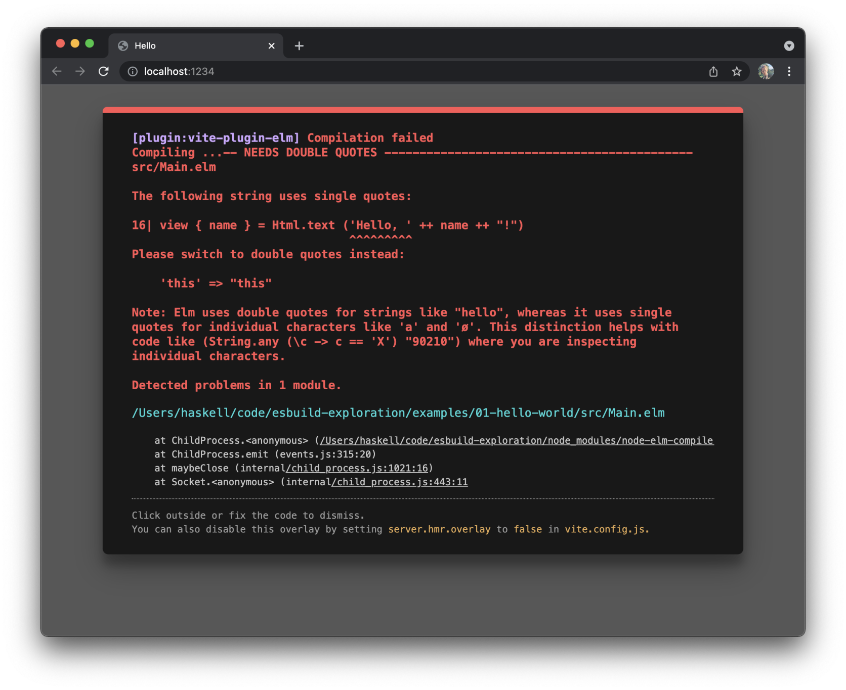 HMR Overlay: Full-color error messages · vitejs vite · Discussion #8327 · GitHub