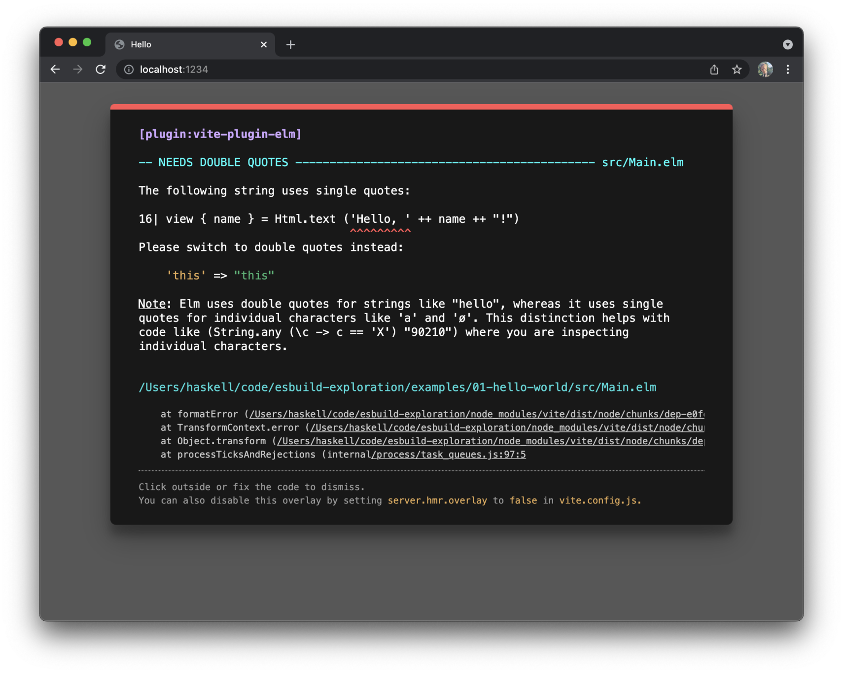 HMR Overlay: Full-color error messages · vitejs vite · Discussion #8327 · GitHub