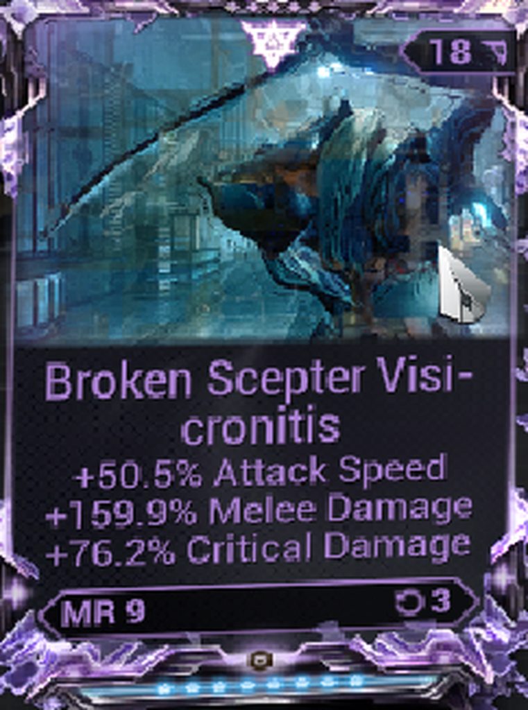 WTS Broken Scepter Riven [+atk spd, +crit dmg, +dmg] PMO - Trading Post ...