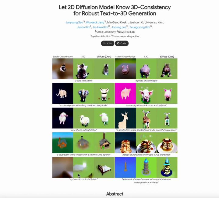 Let 2d Diffusion Model Know 3d Consistency For Robust Text To 3d Generation Work4ai