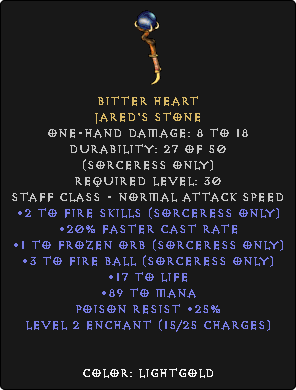 Lld Fire Ball Orb - Topic - d2jsp